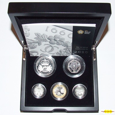 2010 Silver Proof 5-Coin Set - Celebration : Weighton Coin Wonders ...